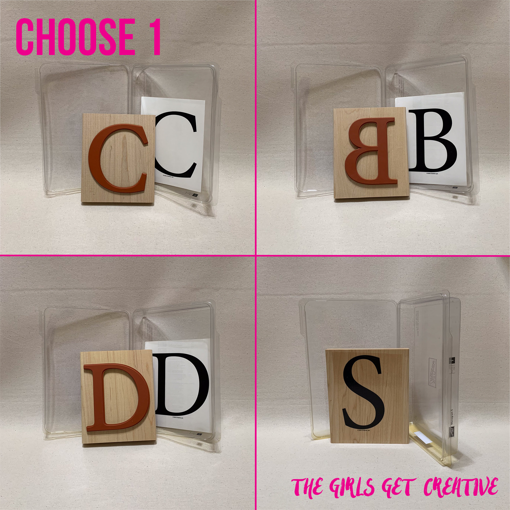 Monogram Stamp Letters - Letter C - Letter B - Letter D - Letter S ...