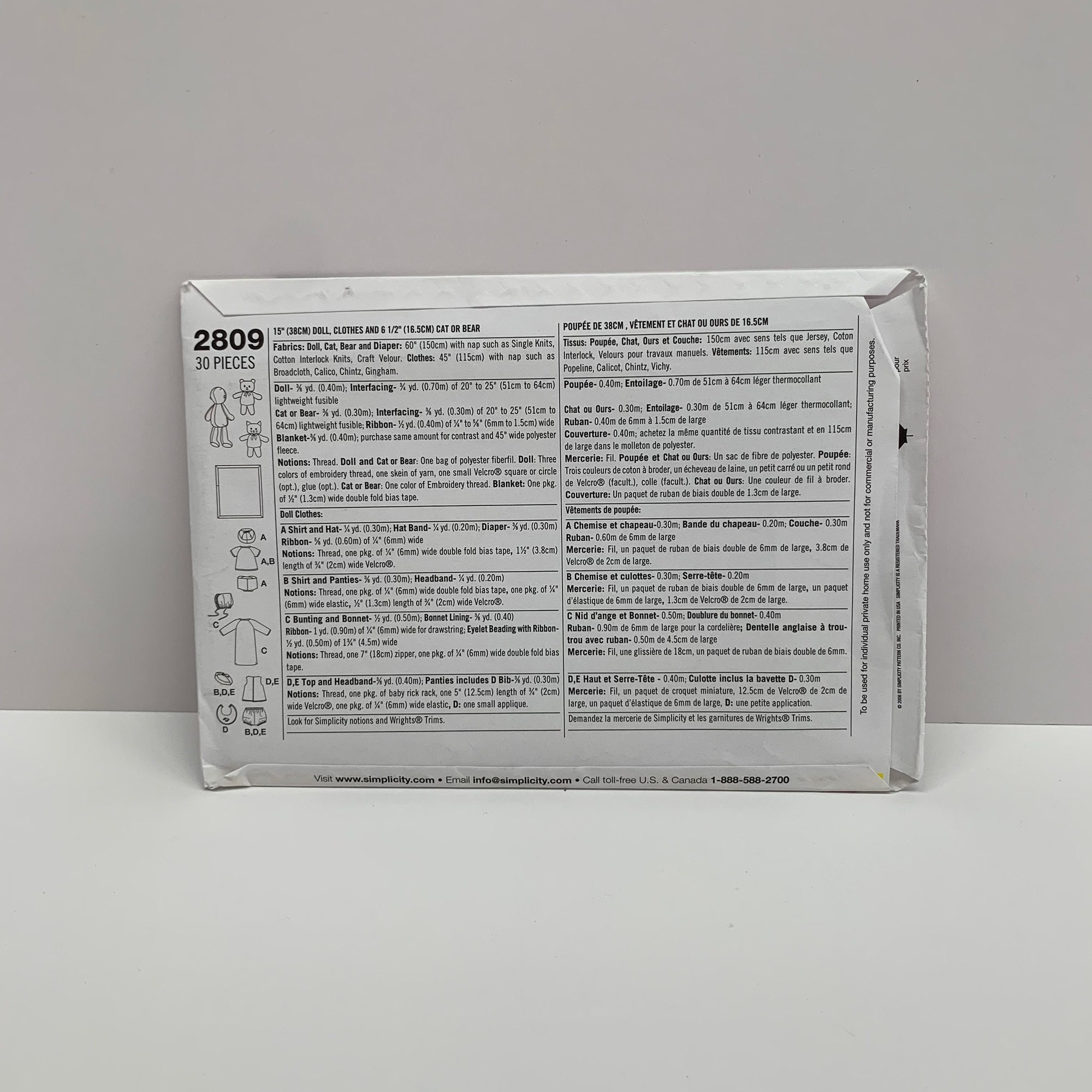 Dolls and More Patterns - M6233 - 8105 Size A - 1131 - 2809 - 166 ...