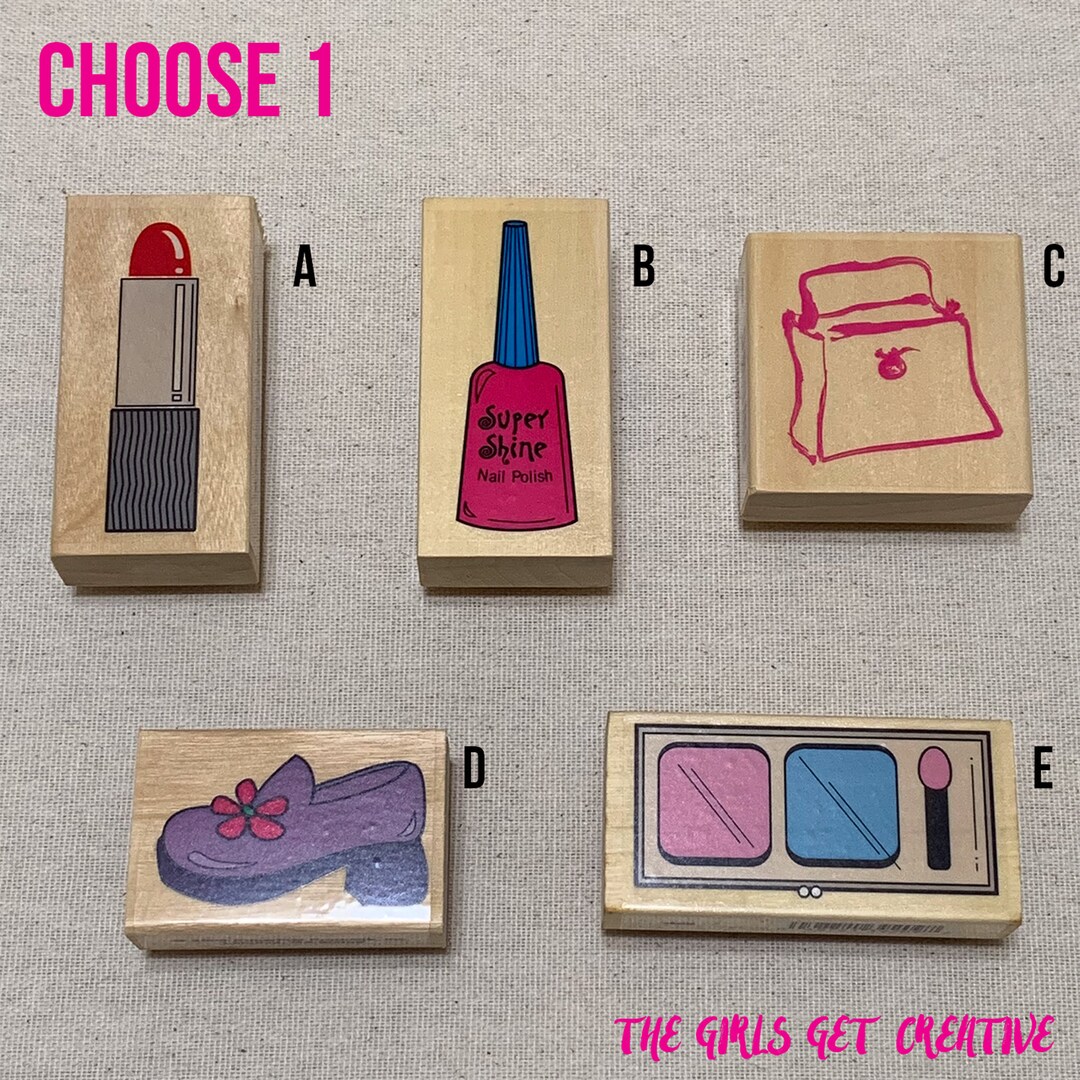 Dressing up Stamp Options - Lipstick - Shoe - Purse - Eye Shadow - Nail ...