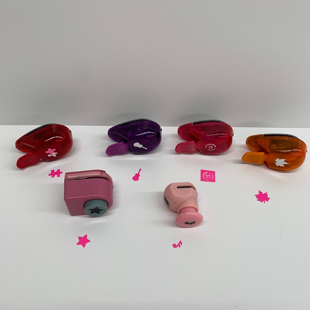 Paper Punch Choose 1 of 6 Punches Puzzle Piece Guitar Button Leaf Star ...