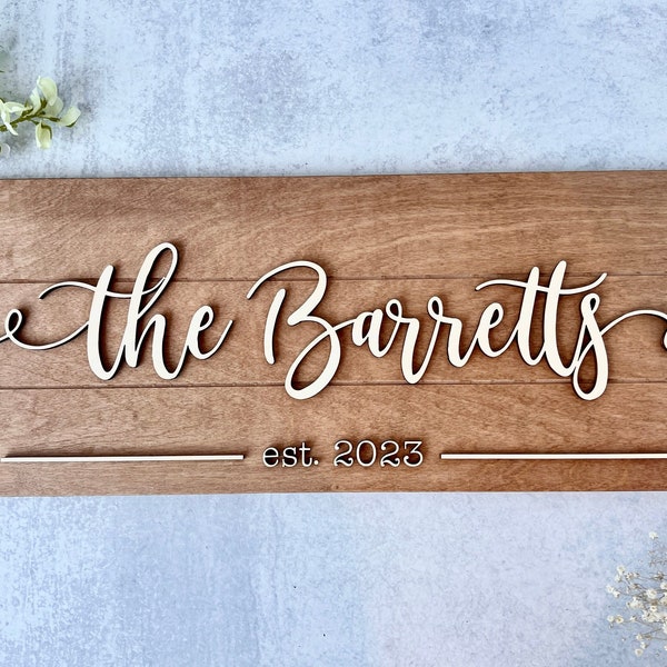 Cnc Family Name Sign - Etsy
