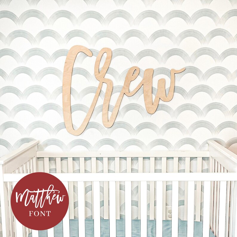 Wooden Name Sign, Nursery Wall Decor, CNC Cut Plywood - Etsy