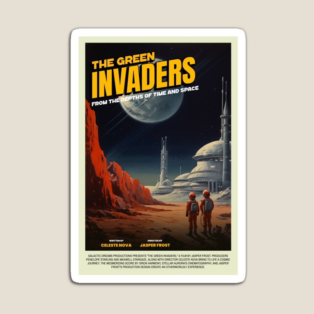 Aliens Invaders Retro Sci Fi Movie Poster 60's - Etsy