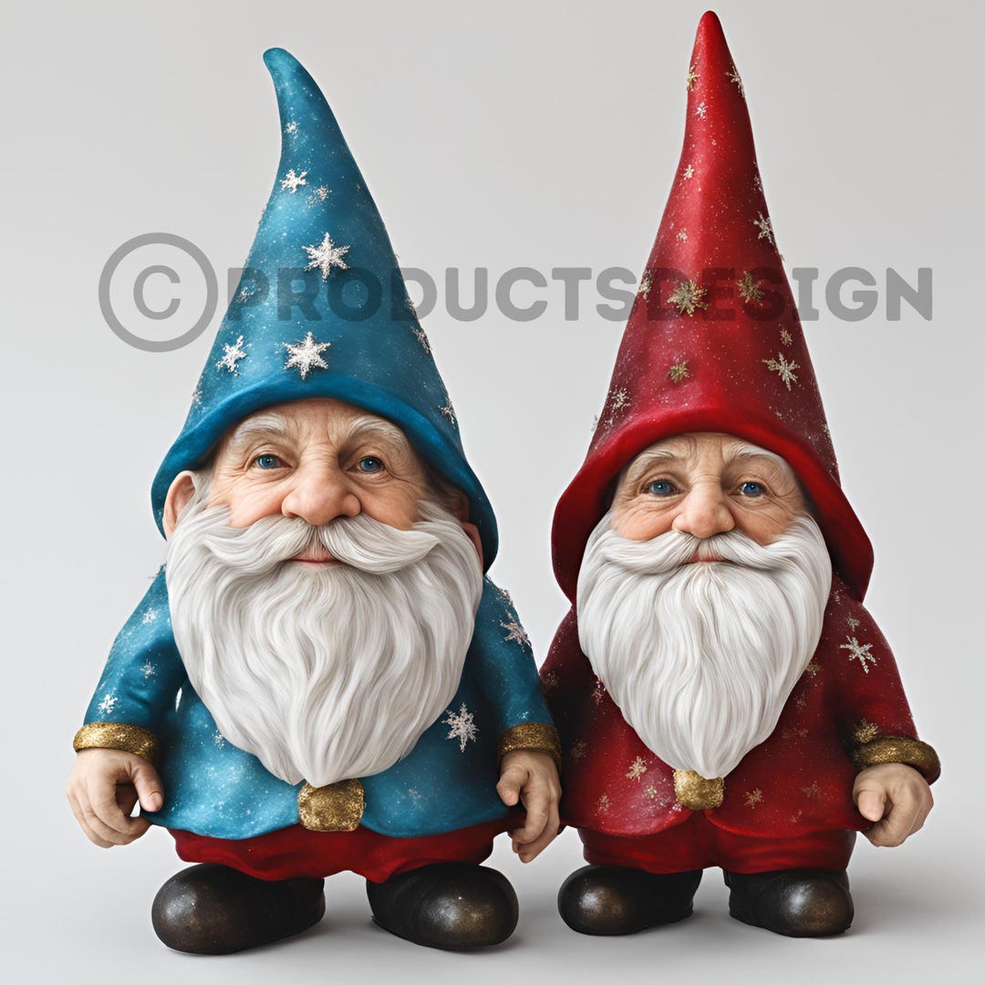 15 Realistic Christmas Gnomes PNG Digital Download in PDF for DIY ...