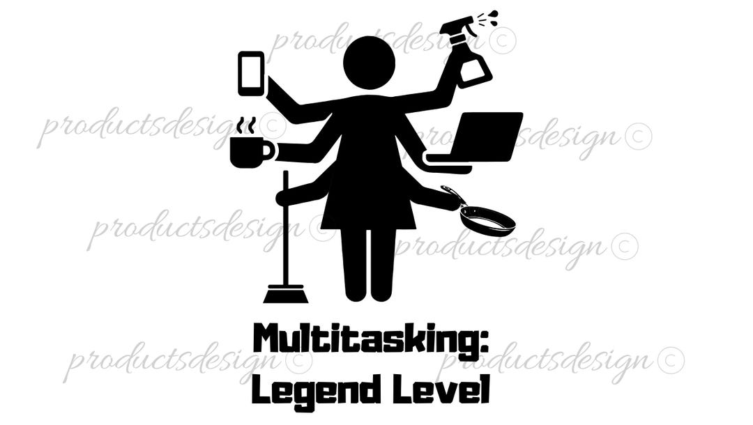 Multitasking Legend Level – Funny Graphic Tee / Gift for Busy Women ...