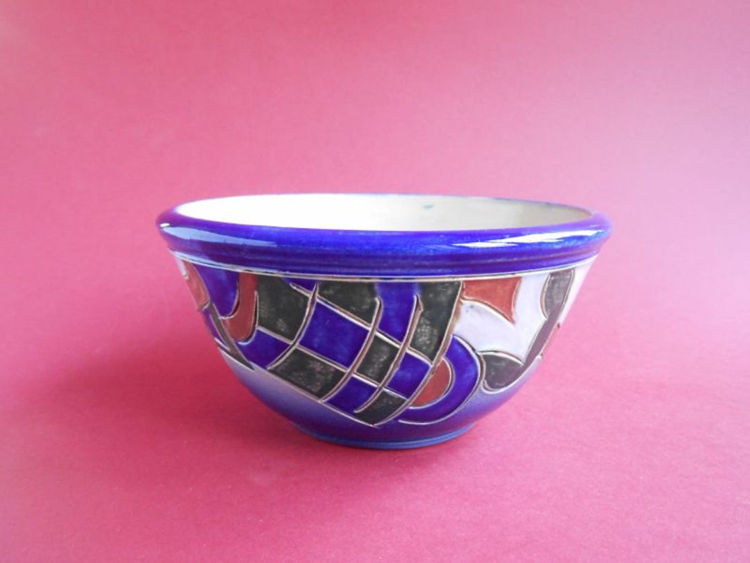 Multicolored Saltglazed Stoneware Bowl / Studio Art Pottery / Handmade ...