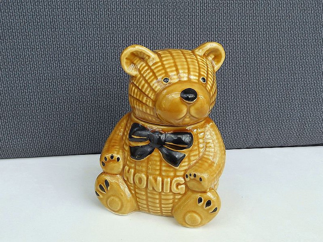 Ceramic Honey Pot Bear With Spoon / MGA / Germany / 1984 - Etsy