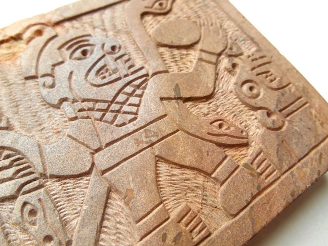 Peruvian Chavin De Huantar Carved Stone Relief Replica / Scaled Down ...