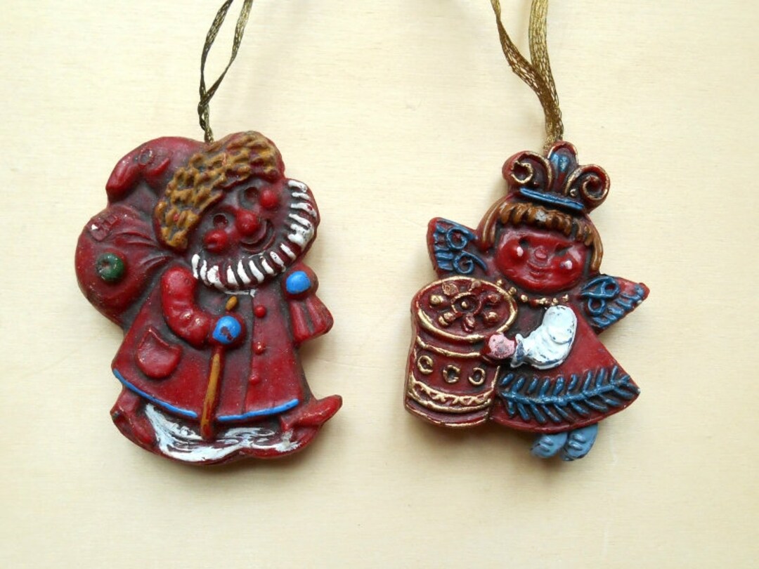 2 Wax Ornaments 3D / German / Hand Made Decoration / 1970s - Etsy