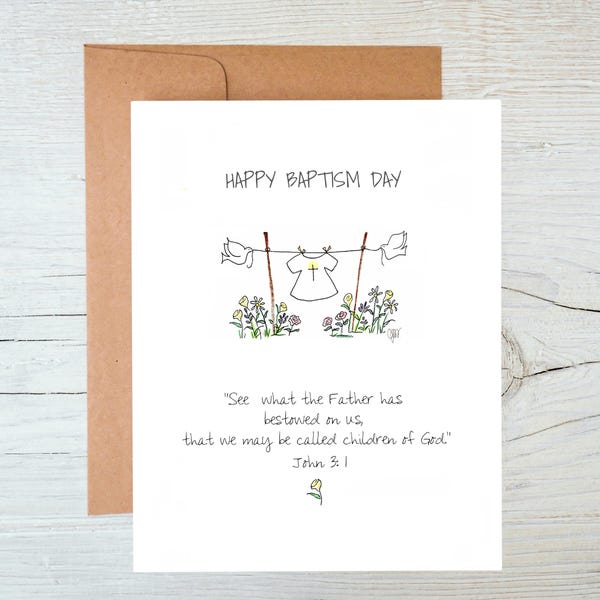 Baptism Card - Etsy