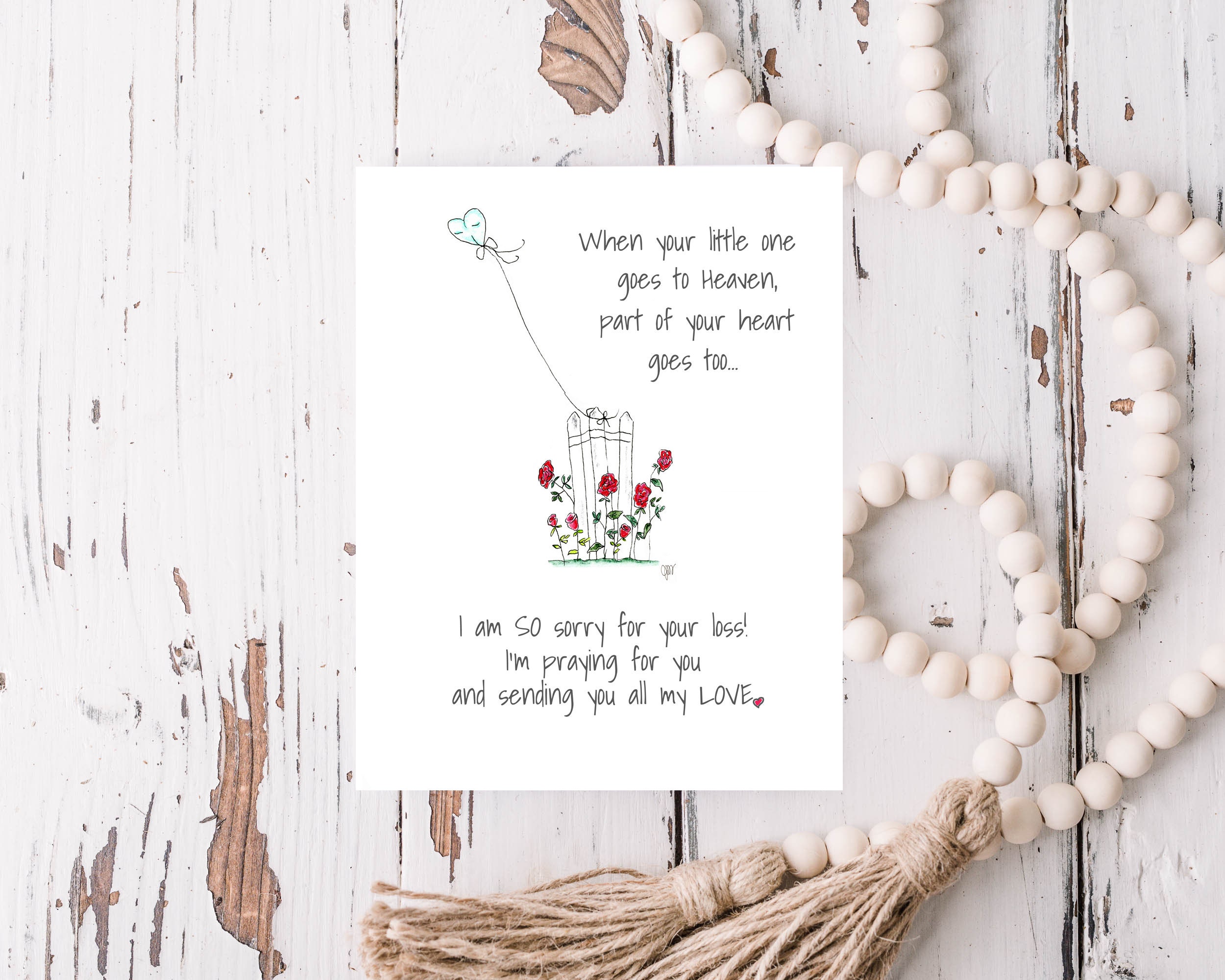 Printable Miscarriage Sympathy Card, Digital Miscarriage Cards ...