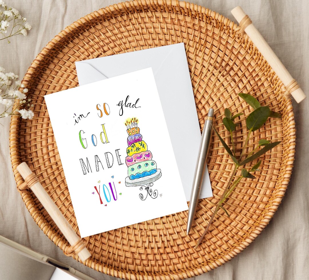 Catholic Birthday Card Pack of 10, Christian Stationery Set, Glad God ...