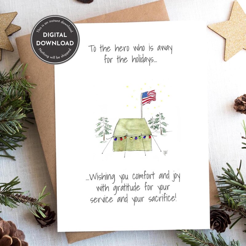 Military Christmas Cards - Etsy
