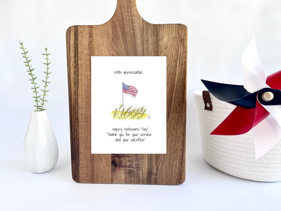Printable Veteran's Day Card, Digital Veteran's Day Card, With ...