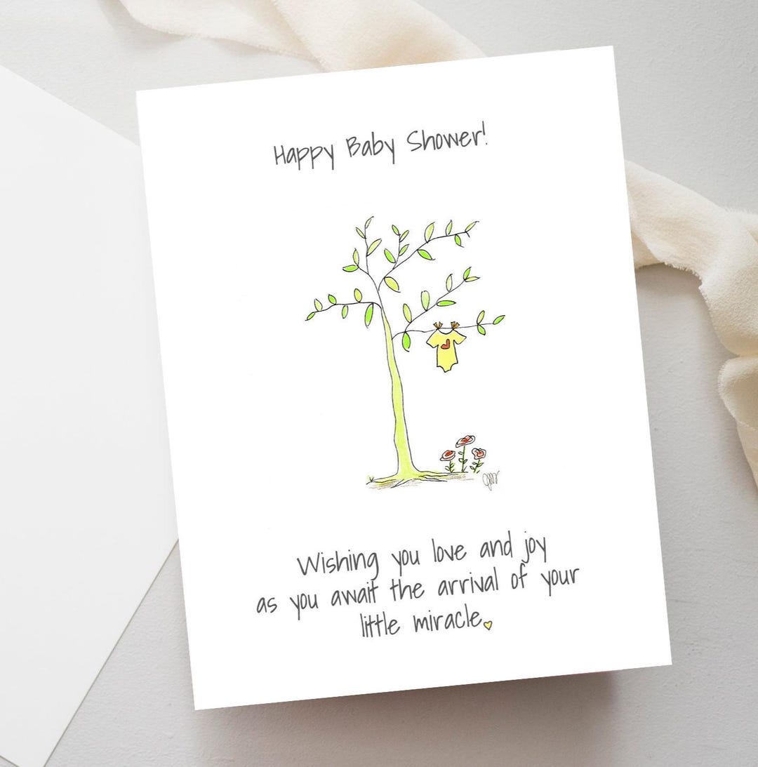 Printable Christian Baby Shower Card: Little Miracle Onesie (digital ...
