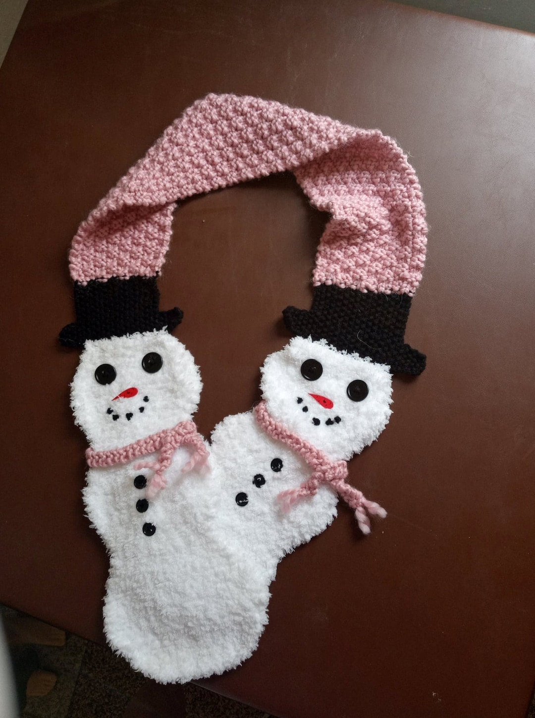 Fun Snowman Scarf Patternfun Snowman Scarf - Etsy