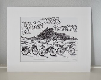 Enjoy the Ride Cycling Art Print - Etsy