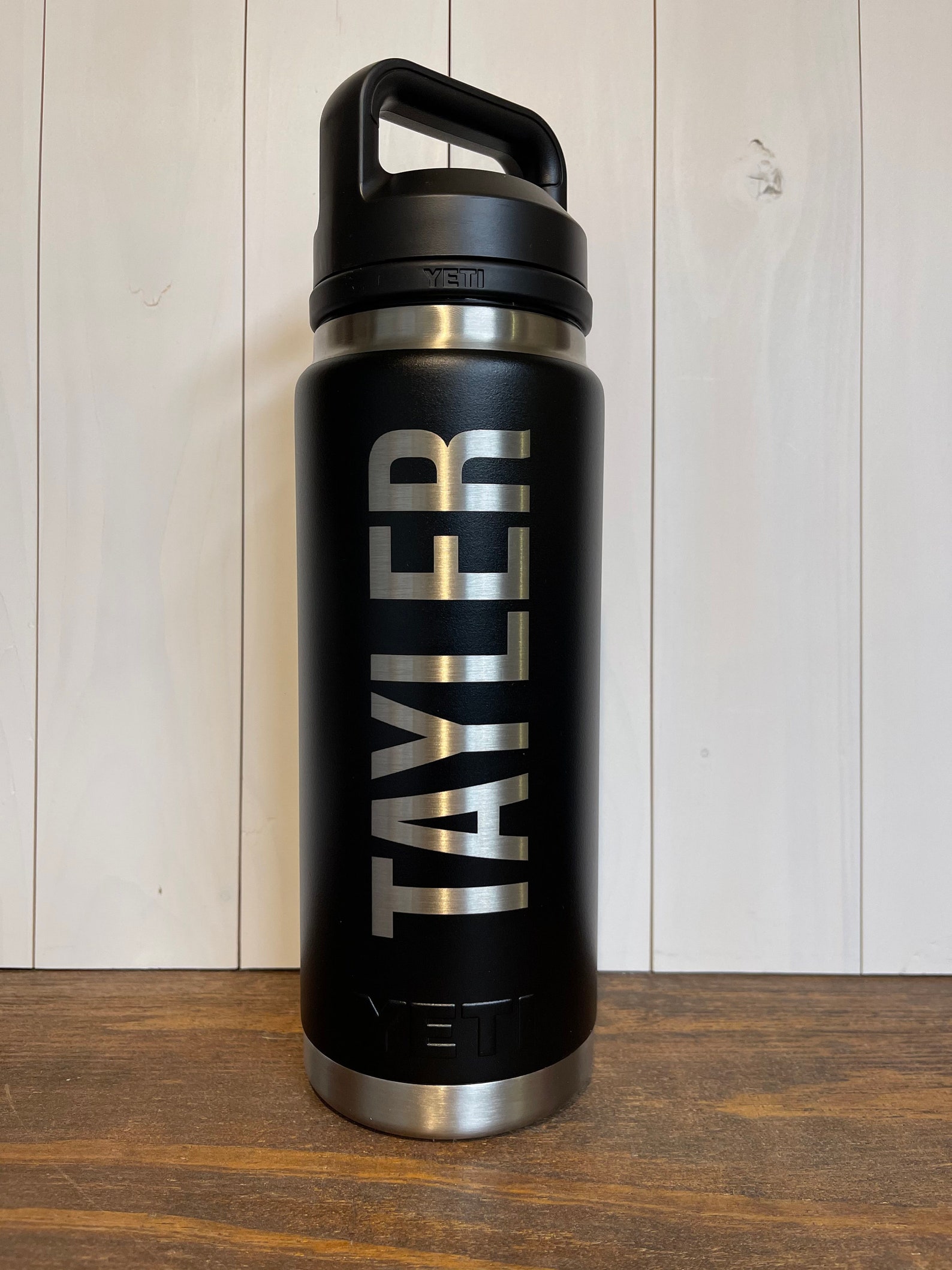 REAL YETI 26 Oz. Laser Engraved Black Stainless Steel Yeti - Etsy