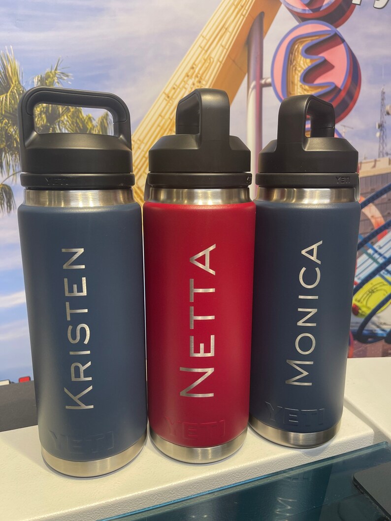 REAL YETI 26 Oz. Laser Engraved Black Stainless Steel Yeti - Etsy