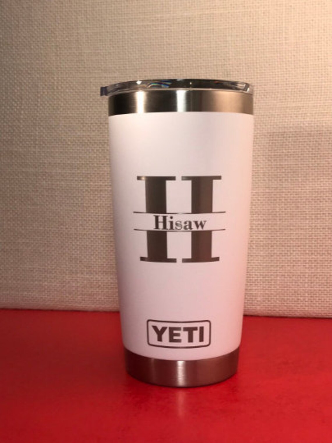 REAL YETI 20 Oz. Laser Engraved White Stainless Steel Yeti Rambler ...