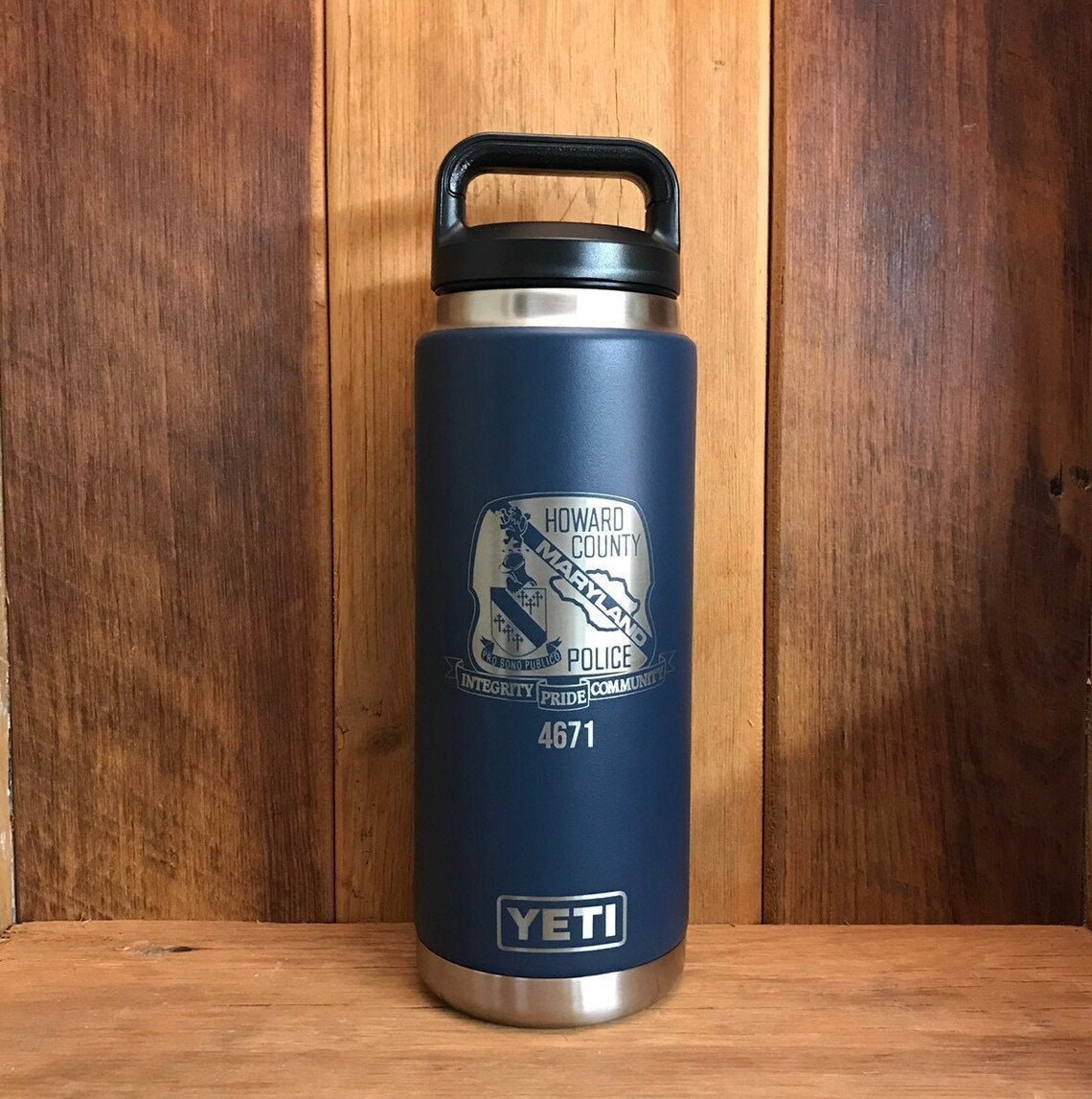REAL YETI 26 Oz. Laser Engraved Navy Stainless Steel Yeti With - Etsy