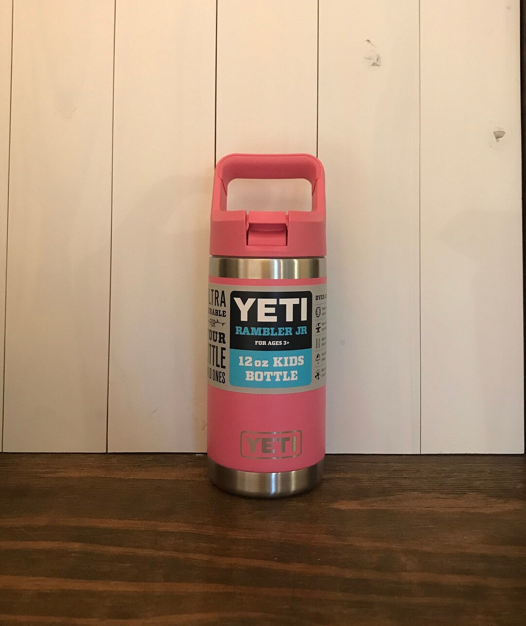 Real YETI 12 Oz. Rambler JR Laser Engraved Harbor Pink Stainless Steel ...
