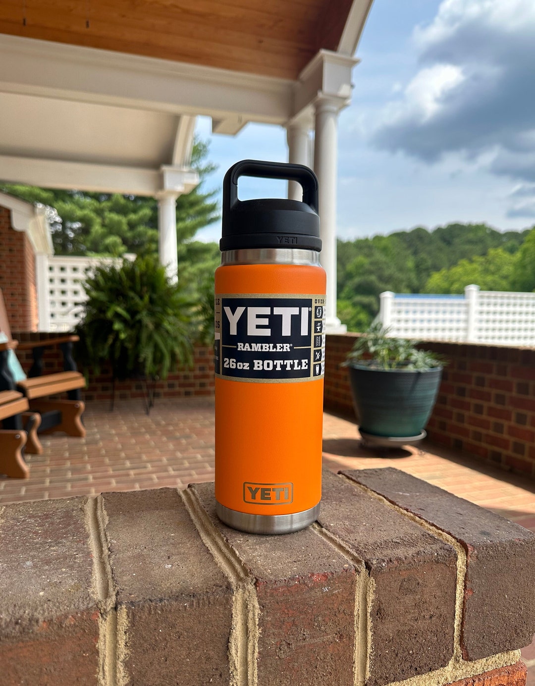 REAL YETI 26 Oz. Laser Engraved King Crab Orange Stainless Steel Yeti ...