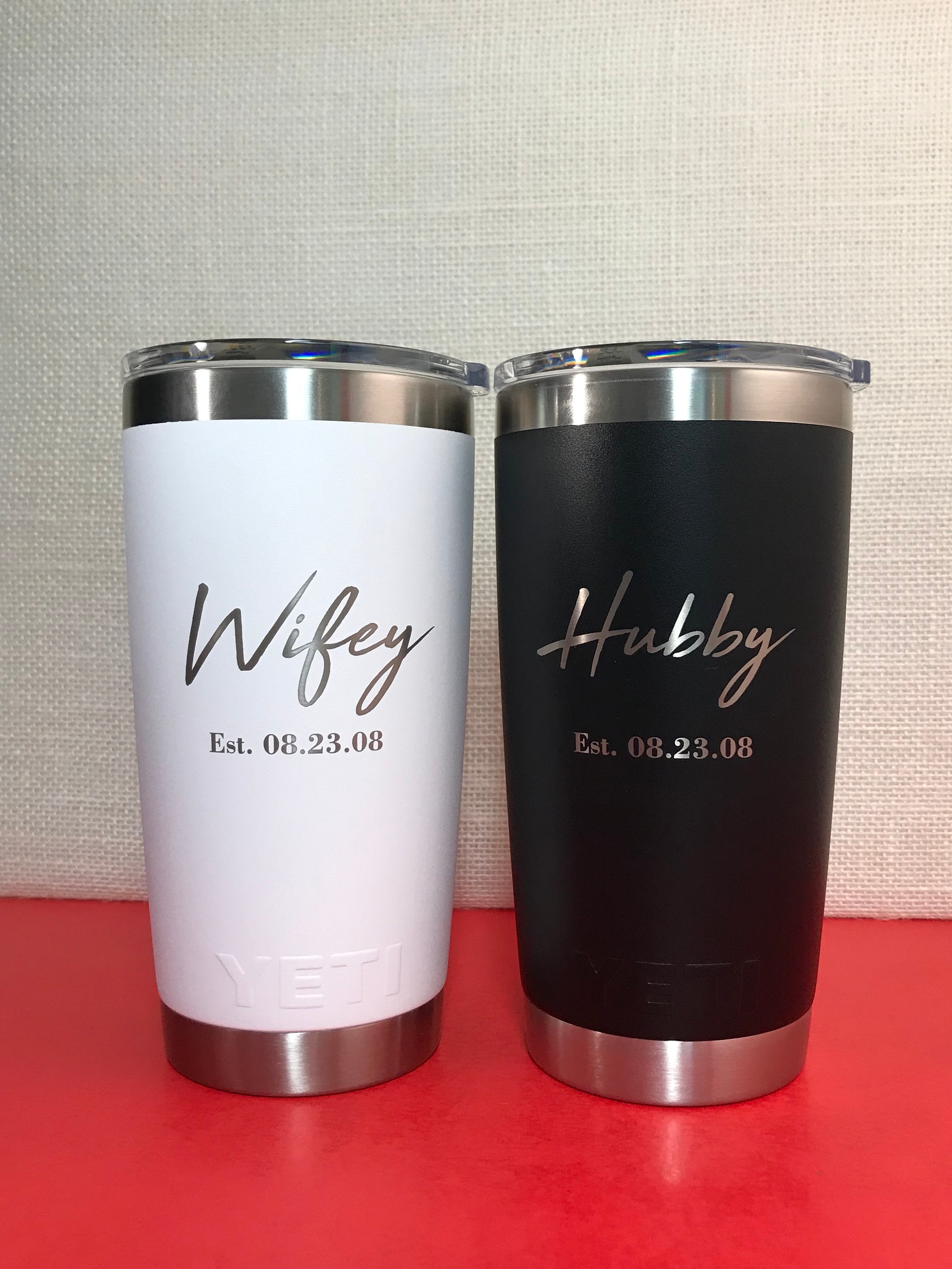 REAL YETI 20 Oz. Laser Engraved White Stainless Steel Yeti Rambler ...