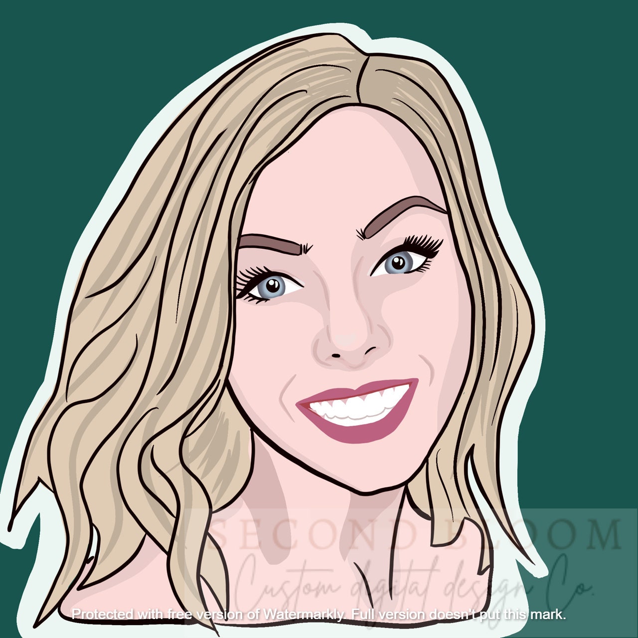 Custom digital cartoon headshot from your photo | Etsy