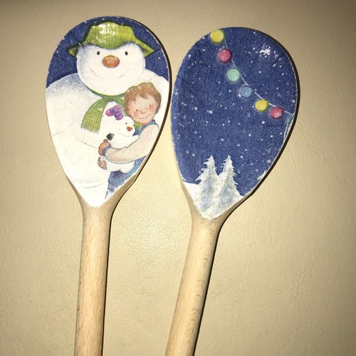 The Snowman and Snowdog Wooden Spoon Kitchen Decor Accessories - Etsy