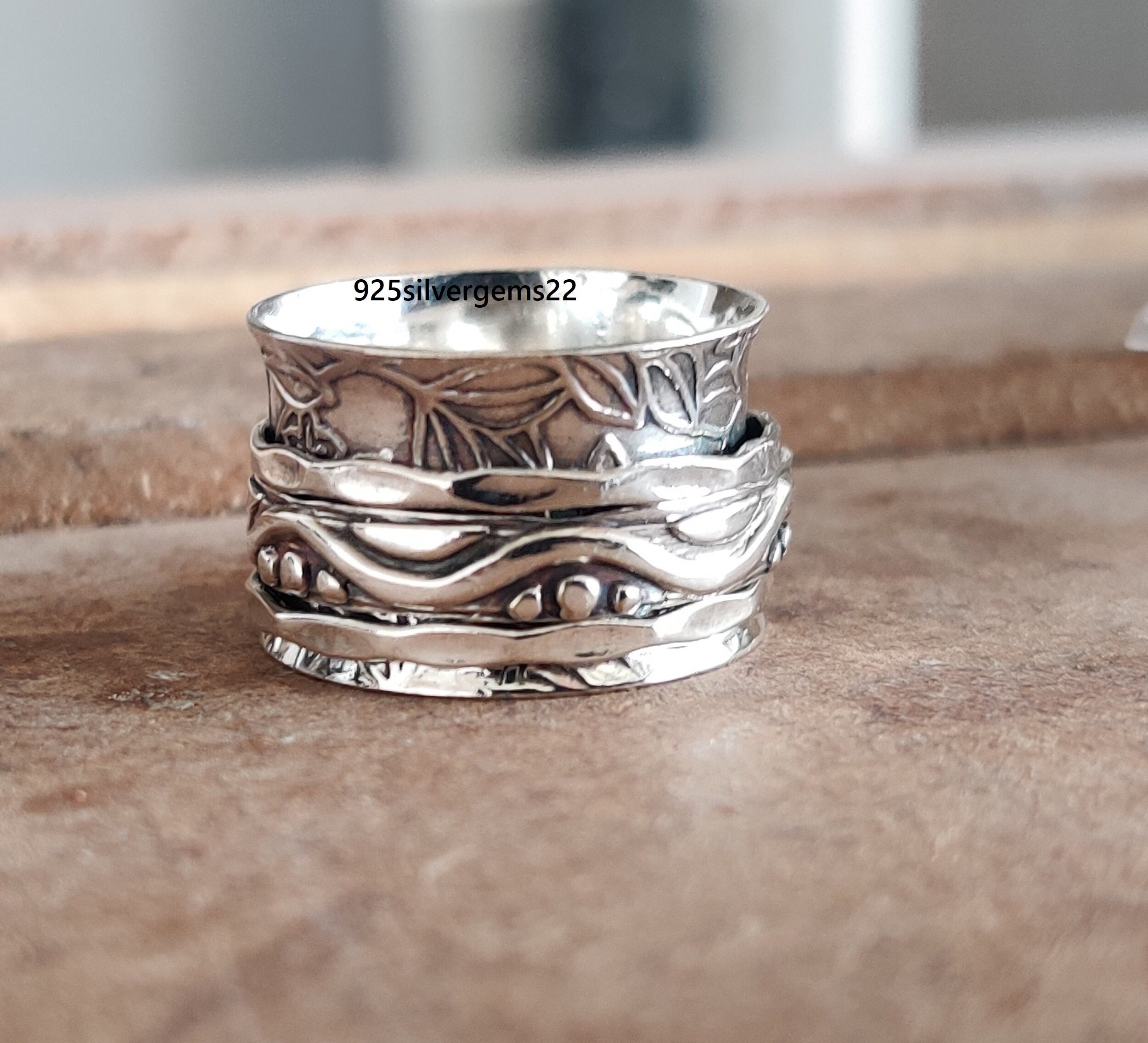 Silver Spinner Ring, Silver Ring, 925 Sterling Silver Ring Silver Spinner Ring, Silver Ring, 925 Sterling Silver Ring
