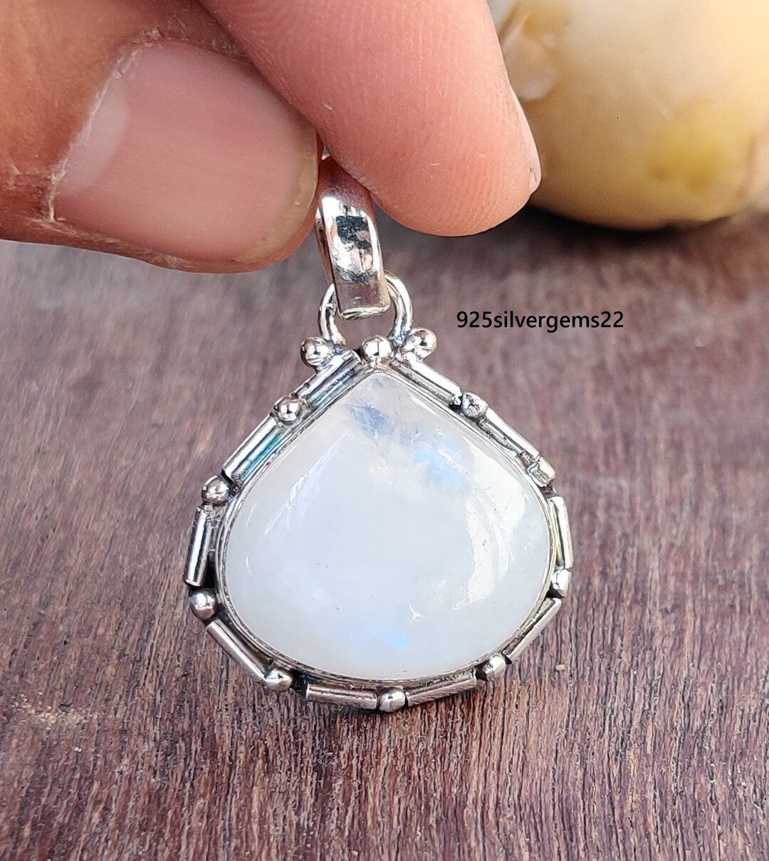 Moonstone Pendant, Gemstone Pendant, Dainty Pendant, Handmade Pendant ...