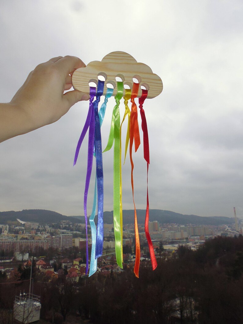 Rainbow Cloud Wood - Etsy