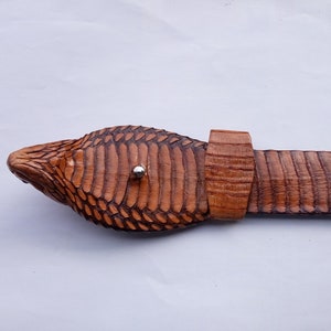Genuine Real Cobra Snake Skin Leather and Head Belt Handmade - Etsy
