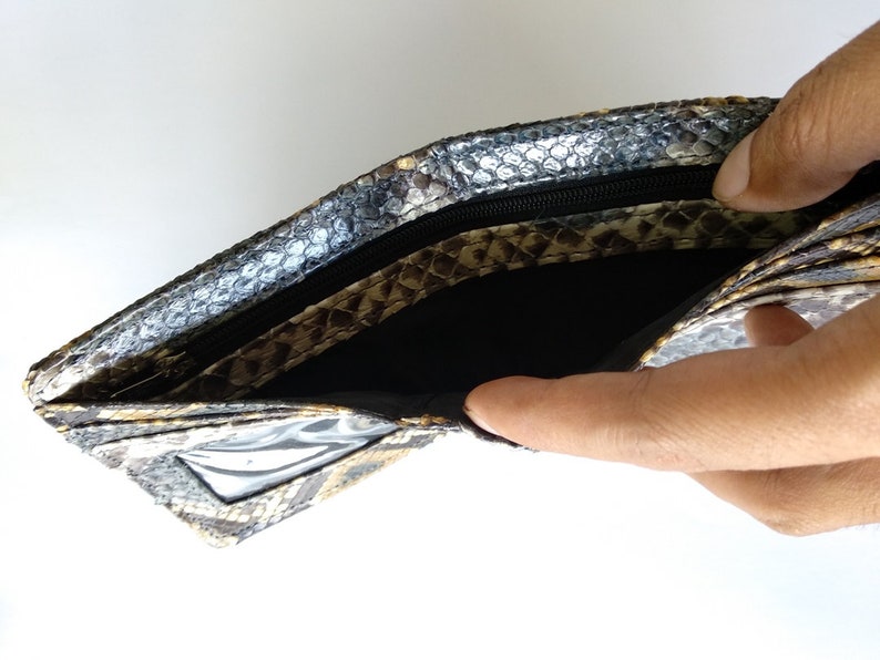 Genuine Real Python Snake Skin Leather Bifold Wallet Handmade - Etsy