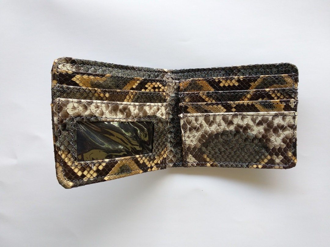 Genuine Real Python Snake Skin Leather Bifold Wallet Handmade - Etsy