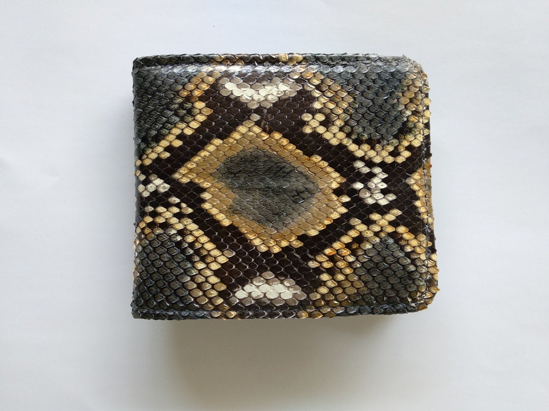 Genuine Real Python Snake Skin Leather Bifold Wallet Handmade - Etsy