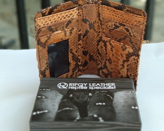 Genuine Real Python Snake Skin Leather Bifold Wallet Handmade - Etsy