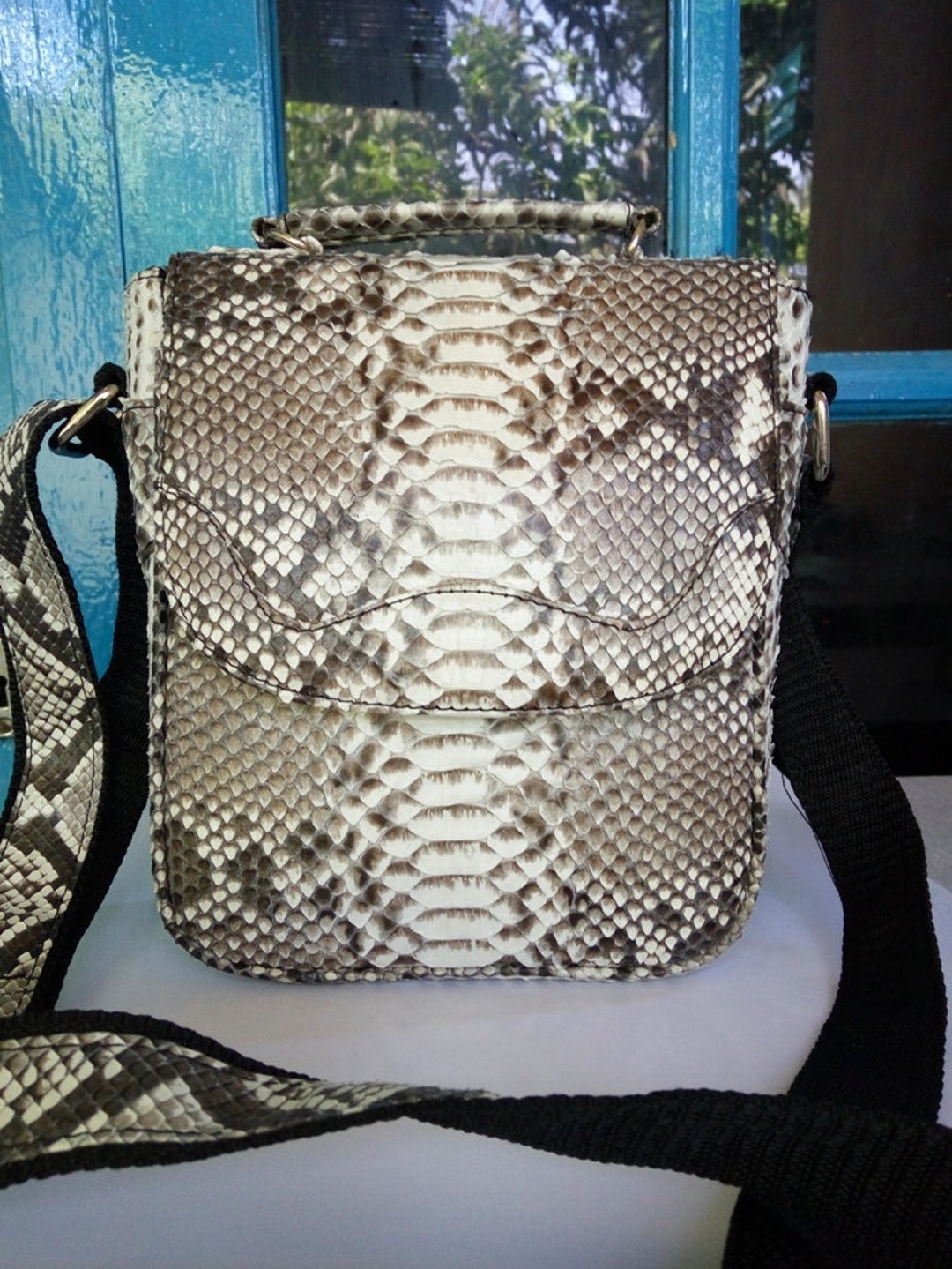 Free Shipping Men Sling Bag Genuine Python Snake Skin Handmade - Etsy ...