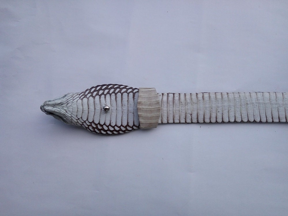 Genuine Real Cobra Snake Skin Leather and Head Belt Handmade - Etsy