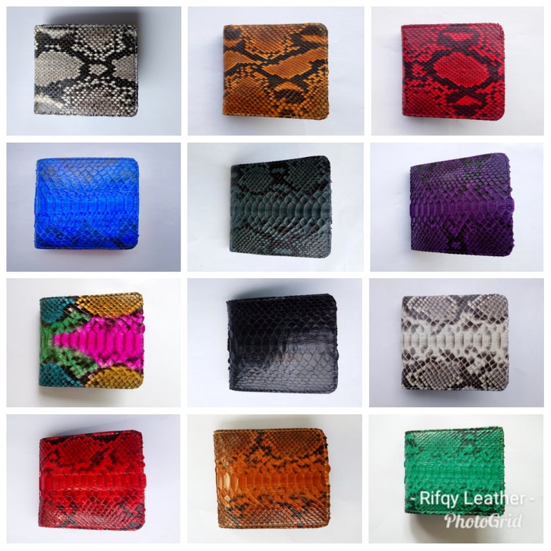 Genuine 10 Phyton and Cobra Snake Skin Bifold Wallet wallet - Etsy