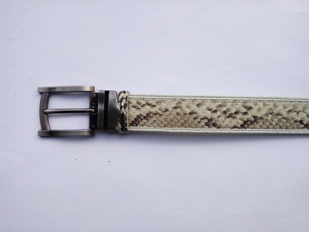 Genuine Real Snake Skin Leather Men's Belt Handmade - Etsy