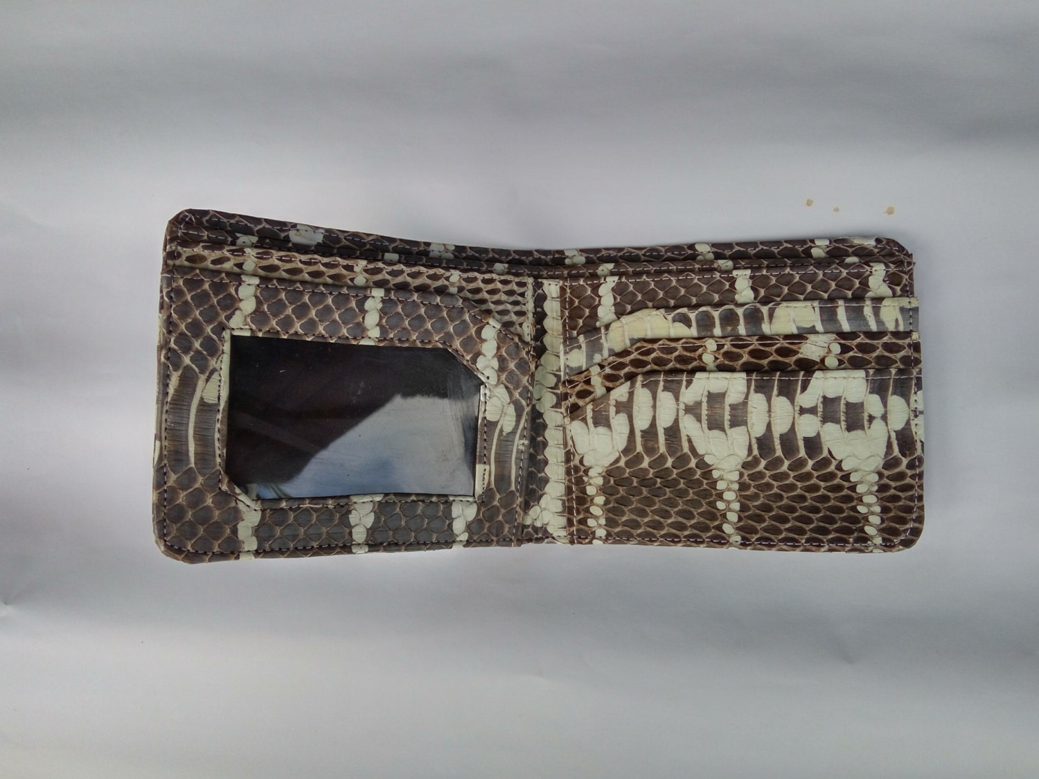 Genuine Black Mangrove Cat Snake Skin Men's Wallet - Etsy