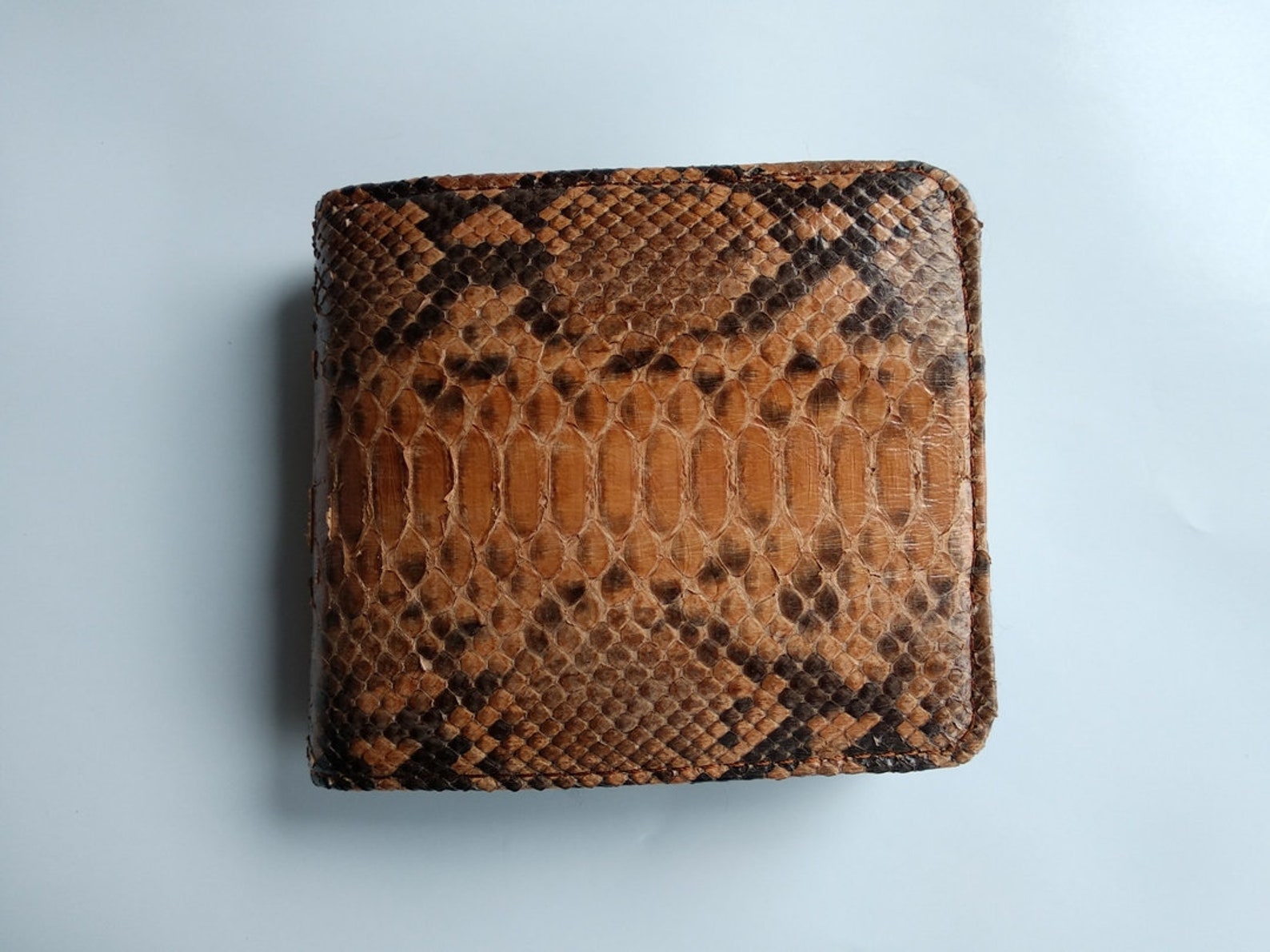 Genuine Real Python Snake Skin Leather Men's Bifold Wallet Handmade - Etsy