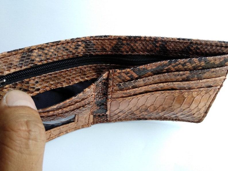 Genuine Real Python Snake Skin Leather Men's Bifold Wallet Handmade - Etsy