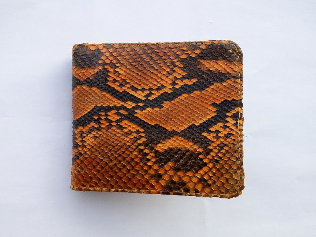 Genuine Python Snake Skin Bifold Wallet - Etsy