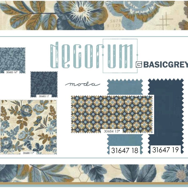 Moda Decorum Fabric - Etsy