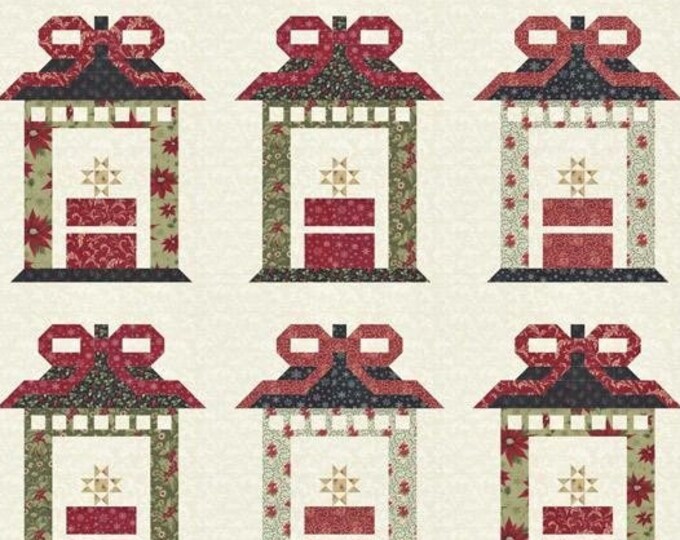 THIS LITTLE LIGHT Quilt Kit Featuring Poinsettia Plaza Moda Fabric by 3 ...
