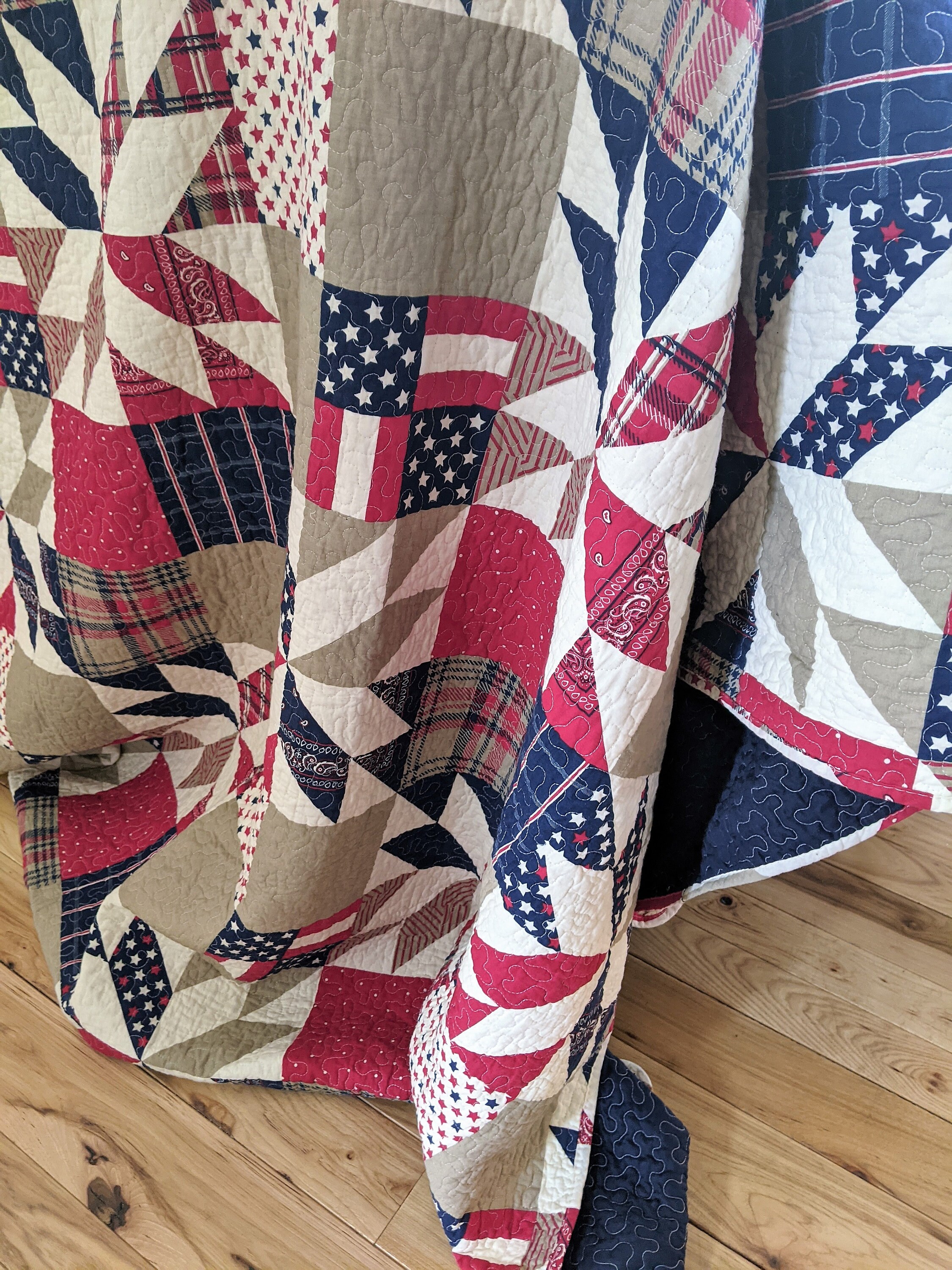 Liberty Patchwork Quilt Matching Quilted Pillow Shams - Etsy