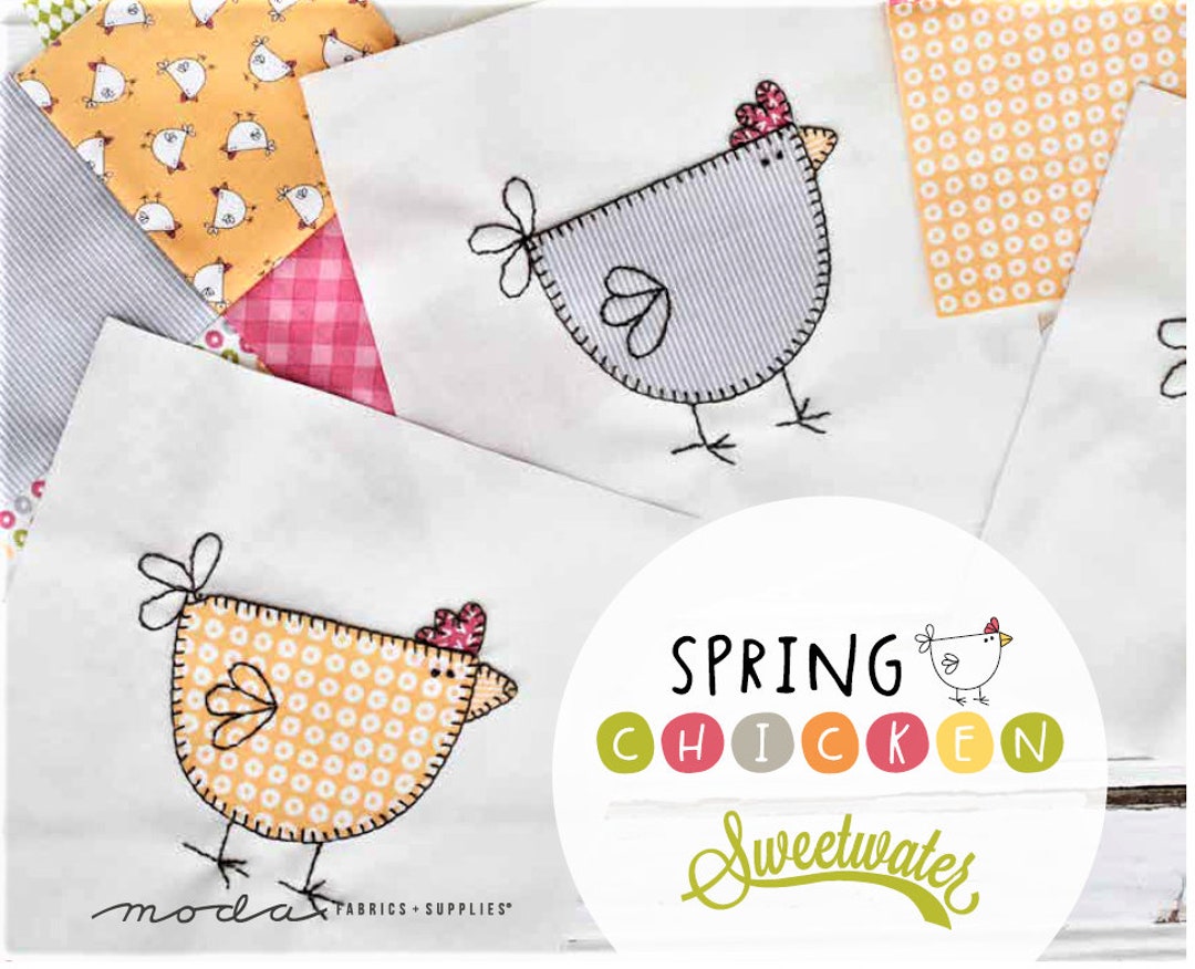 SPRING CHICKEN - Moda Fabric by Sweetwater / Gingham, Spring Colors ...